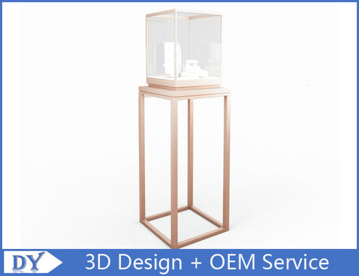 OEM manufacturing high end stainless steel museum pedestal display case ...